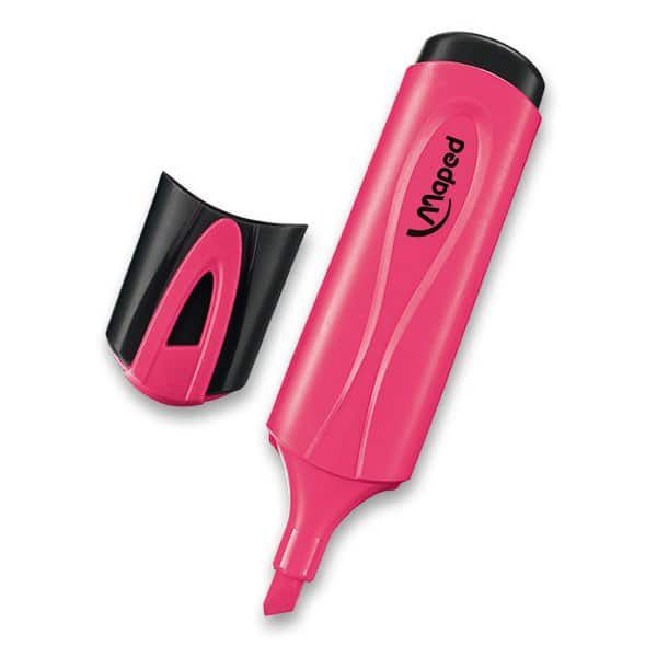Paquet de 12 Surligneurs Rose Fluorescent Maped